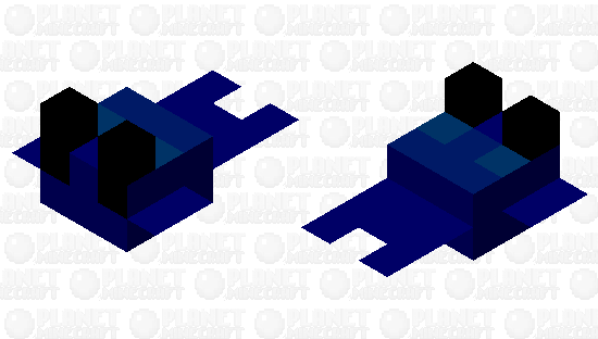 Dark Blue Small Pufferfish Minecraft Mob Skin