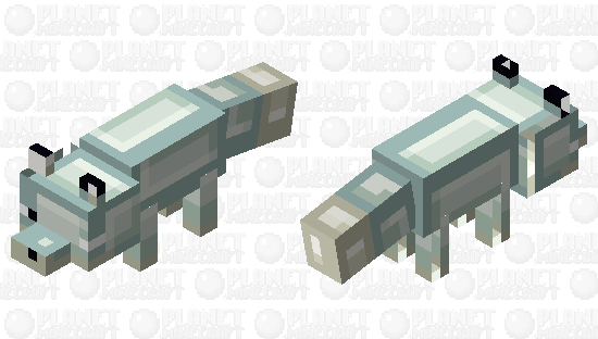 Simplistic Fox Snow Minecraft Mob Skin