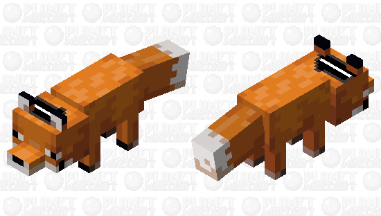Neckbeard Fox Minecraft Mob Skin