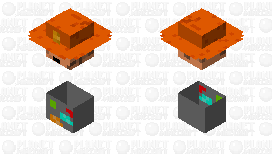 the lost miner (with ore (head) ) Minecraft Mob Skin