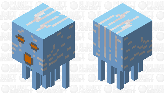 Attacking Blue Ghast Minecraft Mob Skin
