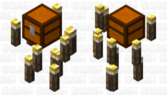 Wandering Chest with Torches Minecraft Mob Skin