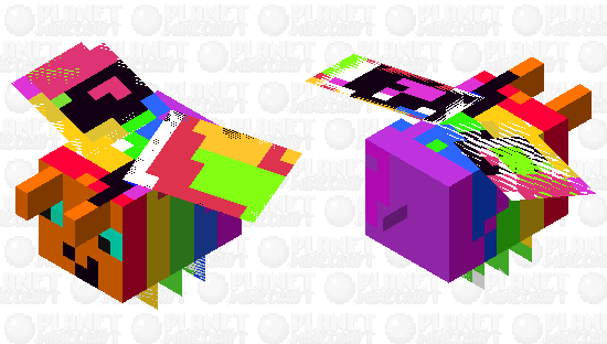 Cute rainbow bee Minecraft Mob Skin