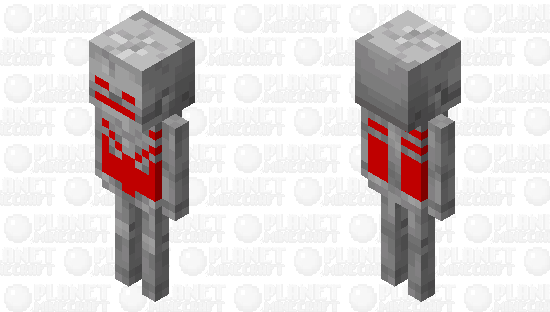 Flaming Skeleton Minecraft Mob Skin