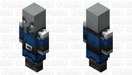 Blue Pillager(Unused in New Illagers And Villagers) Minecraft Mob Skin