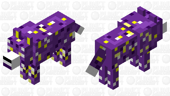 Galaxy Stars Wolf Minecraft Mob Skin