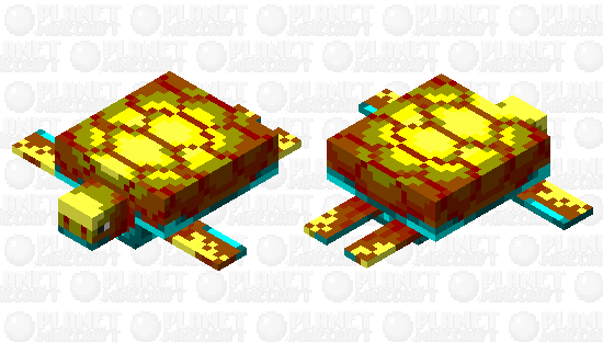 fire and ice turtle Minecraft Mob Skin