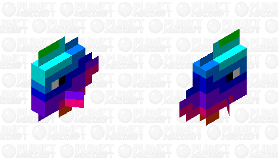 Rainbow Tropical Fish Minecraft Mob Skin