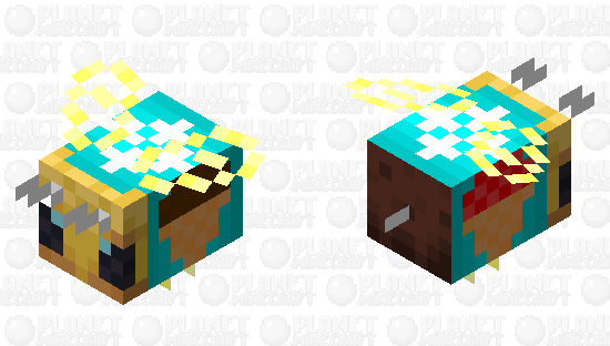 Bee which makes ice cream Minecraft Mob Skin