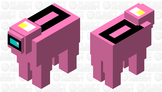 among us pink with egg Minecraft Mob Skin