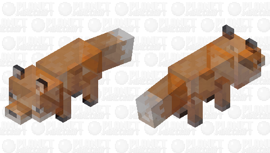 Transparent Fox Minecraft Mob Skin