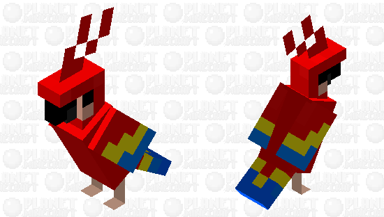 Clean Parrot Minecraft Mob Skin