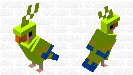 Lime Parrots Minecraft Mob Skin
