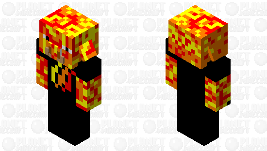 Fire Piglon with Fire Merch Minecraft Mob Skin