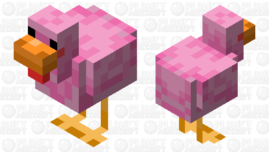 Pink Chicken Minecraft Mob Skin