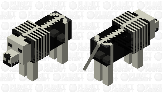 Skeleton Wolf 1 Minecraft Mob Skin