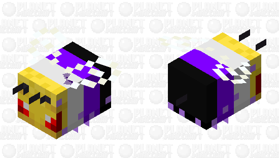 anger pollenated ~enbee~ Non binary pride Minecraft Mob Skin