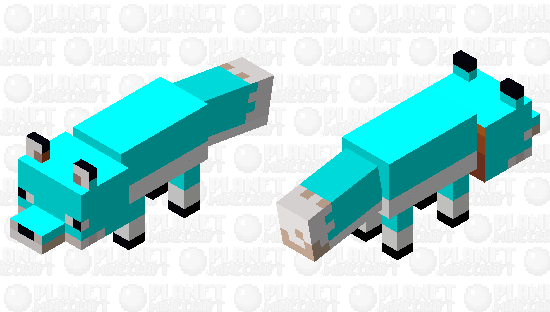 blue fox Minecraft Mob Skin