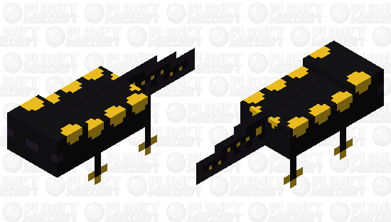 [axolotl] yellow-spotted salamander Minecraft Mob Skin