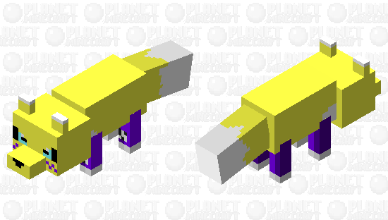 Renamon (Digimon) Minecraft Mob Skin