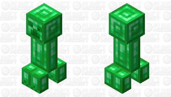 Emerald Creeper Minecraft Mob Skin