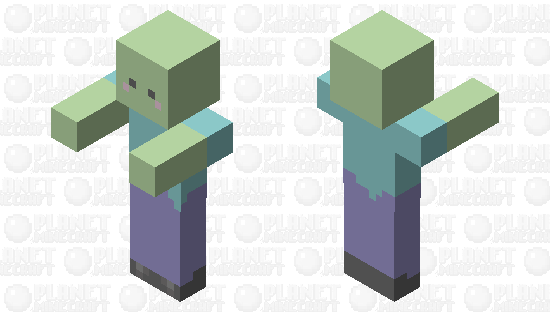 Cute Zombie (Java) Minecraft Mob Skin
