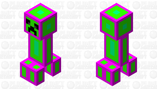 neon creeper Minecraft Mob Skin