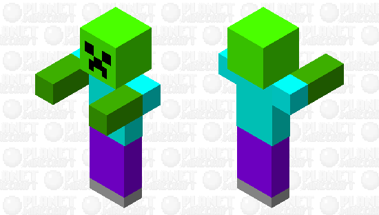 Zombie with a creeper mask Minecraft Mob Skin