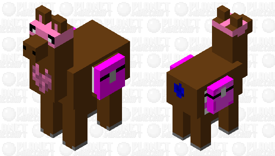 pink lala the lama Minecraft Mob Skin