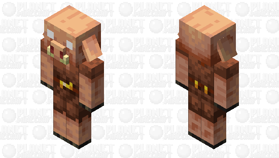 Cute Happy Piglin (Java) Minecraft Mob Skin
