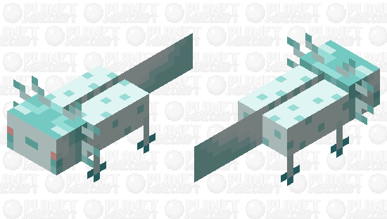 pale blue axo Minecraft Mob Skin