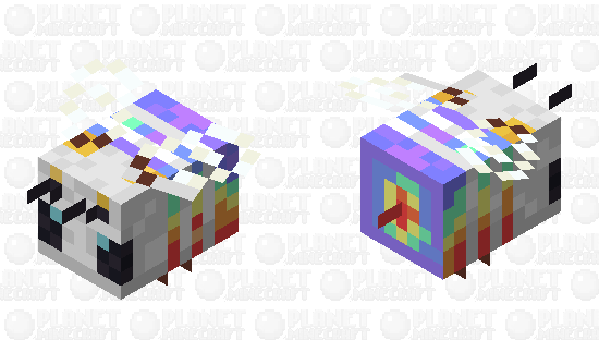 Pride Mob retexturing #1 : Gay bee Minecraft Mob Skin