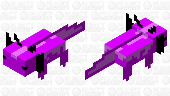 Neon Pink Axolotl Minecraft Mob Skin