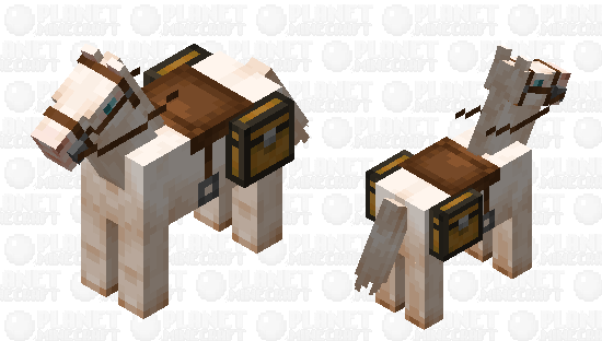 Cremello Horse (true white horse) V01 Minecraft Mob Skin