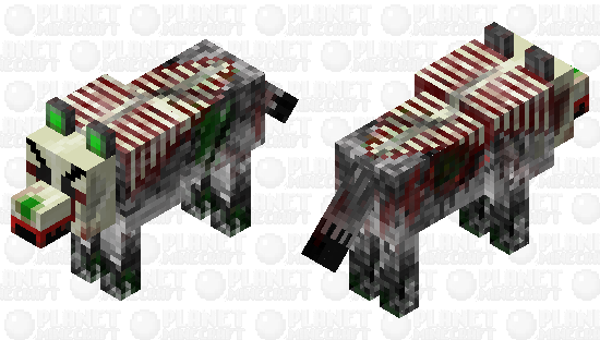 Nightmare wolf 2 Minecraft Mob Skin