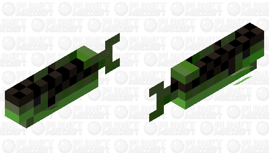 Dark Green Cod Fish Minecraft Mob Skin