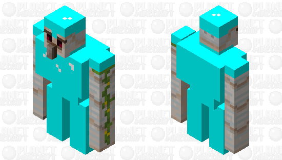 Dimond Armor Iron Golem Minecraft Mob Skin