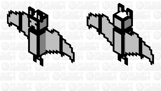 minecraft:bat_white_black Minecraft Mob Skin