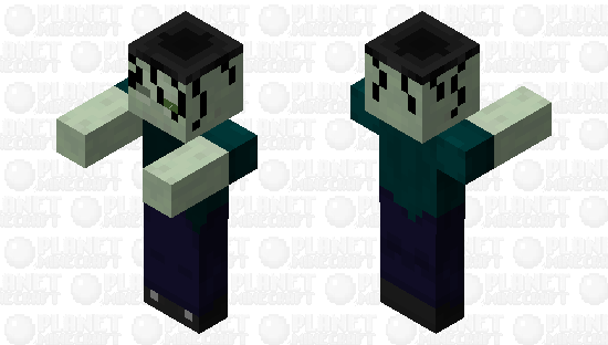 Reworked Pale Zombie Minecraft Mob Skin