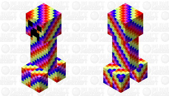 rainbow creeper Minecraft Mob Skin