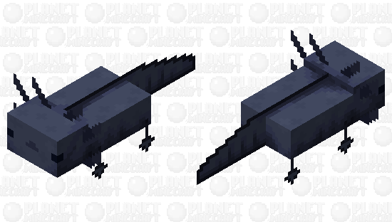 Multipixel black axolotl Minecraft Mob Skin