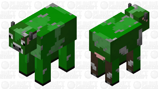 Toxic sludge cow Minecraft Mob Skin