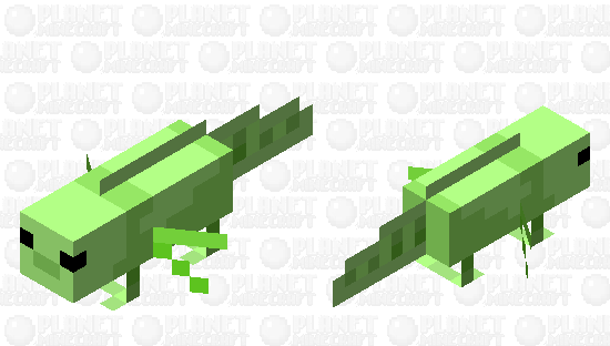 axolotl / green Minecraft Mob Skin