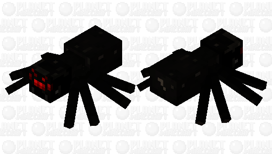 Black spider Minecraft Mob Skin