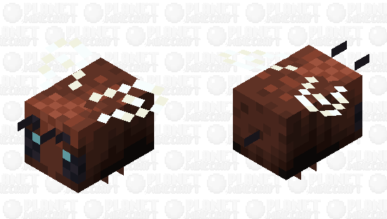the fat Bear Bee (or chocolate bee) Minecraft Mob Skin