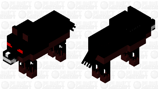Angry Wolf Minecraft Mob Skin