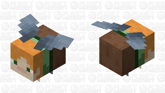 Alex wearing an Elytra Minecraft Mob Skin