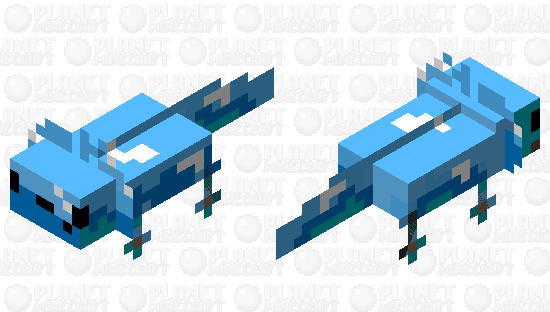 Diamond axolotle Minecraft Mob Skin