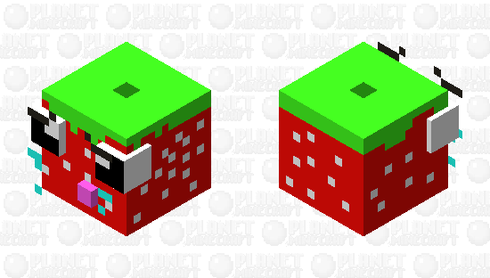 Crying strawberry slime Minecraft Mob Skin