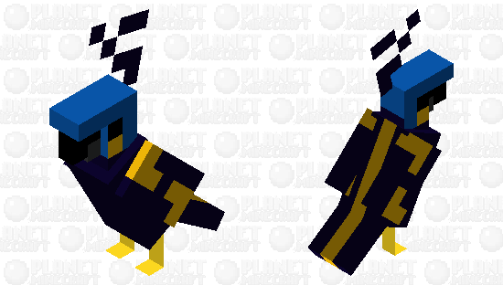 Dark blue Parrot Minecraft Mob Skin